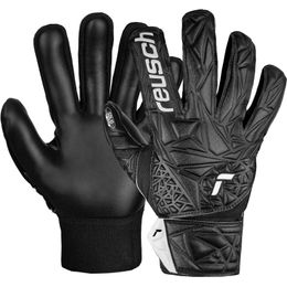 Reusch Torwarthandschuhe "Attrakt Starter Solid Finger Support Junior"", Klettverschluss, für Kinder, schwarz, 4