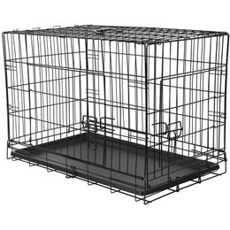 Hundetransportbox falltbar Katzentransportbox 107x75,5x70 cm Drahtkäfig - Melko