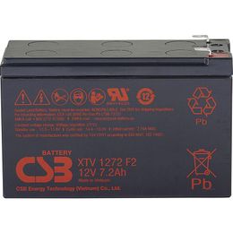 CSB - Battery XTV1272 XTV1272 Bleiakku 12 v 7.2 Ah Blei-Vlies (agm) (b x h x t) 151 x 99 x 65 mm Flach