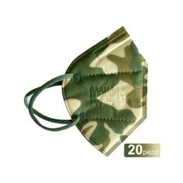 Meditrade GmbH Trade Shop Traesio - 20 FFP2 ventillose schutzmasken militärische tarnfarbe grün