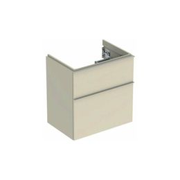 Keramag - Geberit iCon Unterschrank für Waschtisch, verkürzte Ausladung, 59,2x61,5x41,6 cm, 502307, Farbe: Front/Korpus: sand-grau/lackiert