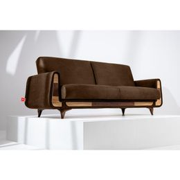 Gustavo ii Sofa 3 Personen, Dunkelbraun - Konsimo