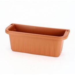 Balkonkasten für Geländer terracotta 50 cm