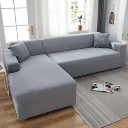 Sofabezug, Stretch Sofabezug, Waschbar Universal-Couchbezug l Form Sofa Cover l Shape(2 Sitzer,Hellgrau) - Rhafayre