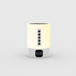 Bluetooth-Lautsprecher Wecker Nachtlicht, Touch-Nachttischlampe mit weißer Rauschmaschine, Bluetooth-Lautsprecher Kinder-Nachtlicht, leuchtender