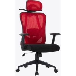 Trisens - Bürostuhl mit platzsparendem Kleiderbügel - ergonomischer Schreibtischstuhl mit Nacken- und Lordosenstütze - komfortabler Gamingstuhl mit