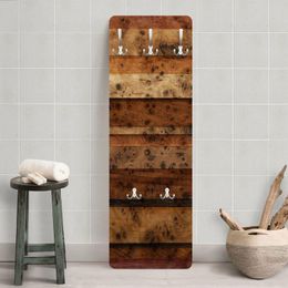MICASIA Garderobe - Woody Birdseye - Holz Optik Rustikal Landhaus Größe HxB: 119cm x 39cm