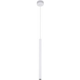 Pendelleuchte Esstischlampe weiß Küchenlampe led Hängelampe, Aluminium, 7W 225lm warmweiß, DxH 8 x 148 cm Globo 55006