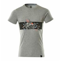 Mascot - T-Shirt mit Druck T-shirt Gr. 5XL, grau/hi-vis rot