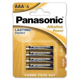 Blister 4 Alkaline-Batterien 1,5V Panasonic aaa LR03 aaa - LR03