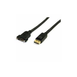 StarTech Com 1m DisplayPort Kabel für Panelmontage - 4K x 2K - DisplayPort 1.2 Verlängerungskabel Stecker auf Buchse - dp Video Extender Kabel mit