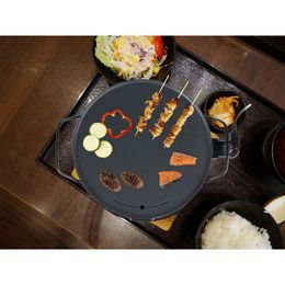 Tristar - Elektro Tischgrill Ø40cm für 4 Personen, Teppanyaki mit Fettauffangschale, 2000W