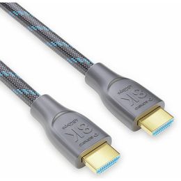 HDMI-Kabel Premium High Speed mit Ethernet, 0,5 m, hdmi 2.1, Nylongeflecht - Sonero