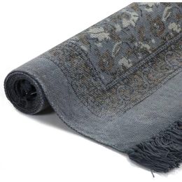 Maison Exclusive - Kelim-Teppich Baumwolle 120x180 cm mit Muster Grau - Grau