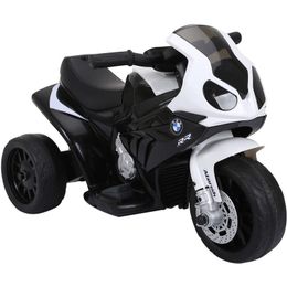 Elektro Kindermotorrad Kinderfahrzeug Lizensiert von bmw S1000RR Elektro-Dreirad mit Akku Stahl Schwarz 66 x 37 x 44 cm - Schwarz - HOMCOM