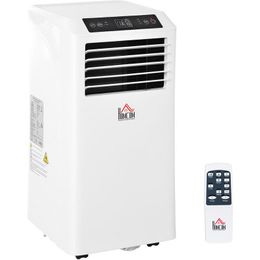 HOMCOM - Mobile Klimaanlage, 2,6 kW 3-in-1 Klimagerät - Kühlen, Entfeuchtung und Ventilation – Luftentfeuchter, Ventilator 12-18㎡ 24h Timer, mit