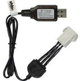 USB-Ladekabel kompatibel mit Hosim Vatos 9116 RC-Akkus mit SM-6P-Anschluss, RC-Modellbau Akkupacks - 50 cm 9,6 v - vhbw