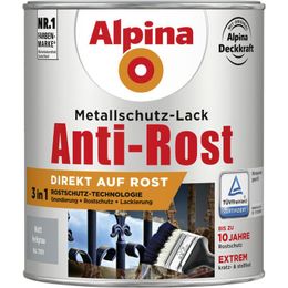 Alpina - Metallschutz-Lack Anti-Rost 750 ml hellgrau matt Metallack Schutzlack