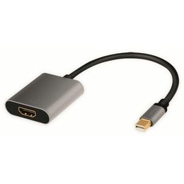 Logilink - DisplayPort-Adapter CDA0110, Mini-DP/HDMI, Alu, 4k, 0,15m