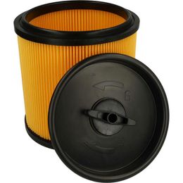 vhbw - Faltenfilter kompatibel mit Aqua Vac ntp 30 Jardin Staubsauger - Filter, Patronenfilter, schwarz gelb