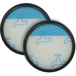 2x Mikro-Hygienefilter kompatibel mit Rowenta RH8021WB, RH8037WA, RH8055WA Staubsauger - Luftfilter Schwarz Weiß Hellblau - vhbw