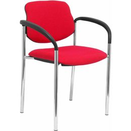 Piqueras Y Crespo - Stuhl fixiert Gestell mit Armlehnen aus rotem Chrom Villalgordo bali