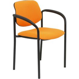 Piqueras Y Crespo - Stuhl fixiert Gestell mit Armlehnen Villalgordo bali orange schwarz