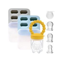 GelldG Schnuller Babynahrungs-Aufbewahrungsbehälter mit Fruchtsauger Baby