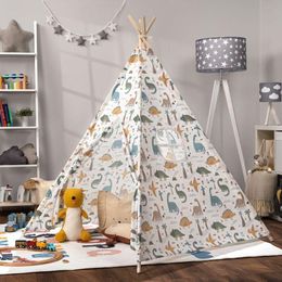 Tipi Kinderzelt für Kinderzimmer Zelt Spielzimmer Indoor Stabil Robust Mehrfarbig, Ohne Zubehör - Paco Home