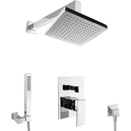 Duschsystem zur Unterputzmontage Regendusche Komplett Set eckig - PaulGurkes