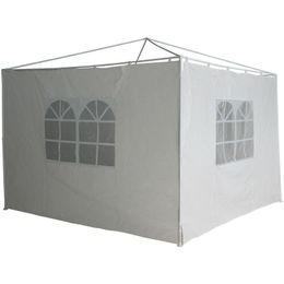 Seitenteile für Pavillon 3x3 m weiß 2 Stk Klettverschluss Gartenzelt - TrendLine