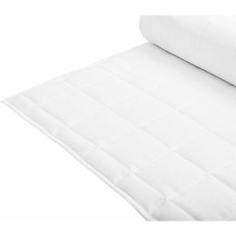 Beliani Sommerdettdecke Weiß Polyester/Baumwolle 200 x 220 cm Für Sommer Monochromatisch Leicht Steppdecke Steppbett Schlafzimmer - Weiß