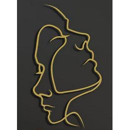 Mrichbez Wanddekoobjekt Wanddeko Metall 3D Wandskulpturen (Wanddekoration 40*22cm