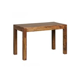 Wohnling Esstisch WL1.318 (MUMBAI Massivholz Sheesham 120 cm Holztisch braun)