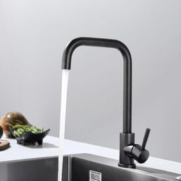 Schwarz Küchenarmatur, 360° drehbarer Spültischmischer mit heißem und kaltem Wasser, Korrosionsbeständig, Schwarz mit Glitzer - CECIPA