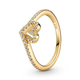 Pandora Fingerring Wishbone Damenring Herz mit Zirkonia von Pandora