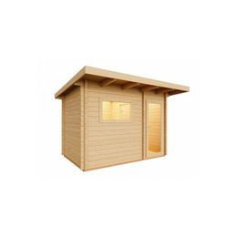 Infraworld Fasssauna Infraworld Gartensauna Terra 2 Außensauna mit Vorraum Saunahaus 341