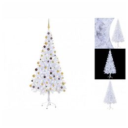 vidaXL Künstlicher Weihnachtsbaum Künstlicher Weihnachtsbaum mit LEDs Schmuck 180 cm 620 Zweige