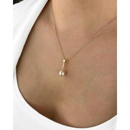 DANIEL CLIFFORD Perlenkette 'Rebecca' Damen Halskette 18 Karat vergoldet mit Anhänger Perle (inkl. Verpackung)