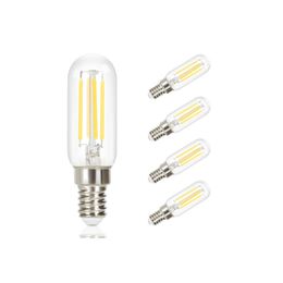 Nettlife LED-Leuchtmittel 4er Set E14 Vintage Glühbirne T25 4W Filament Edison Birne Retro Glas