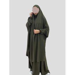 Aymasal Maxikleid Jilbab Jannah 2 teilig Jilbab Rock & Khimar Gebetskleid Einheitsgröße