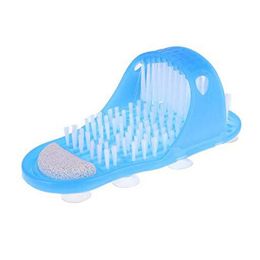 Bizaical Fußbürste Badezimmer Fußreiniger Bad Fußmassagegeräte Hausschuhe(blau) 