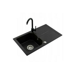 pressiode Küchenspüle Granit Küchenspüle Einbauspüle 750x435mm Farbauswahl + Armatur