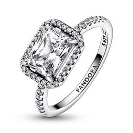 Pandora Fingerring Halo Ring für Damen aus 925er Silber mit Zirkonia von Pandora