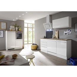 Küche Küchenzeile Küchenblock Einbauküche Weiß Gabriel 290 cm respekta Premium