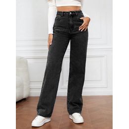 RUZU UG Dehnbund-Jeans Jeans-Stretch-Hose aus gewaschenem Denim