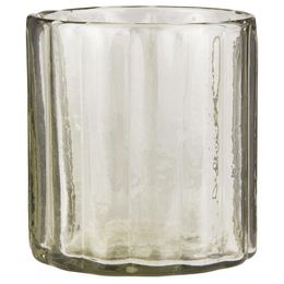 IB Laursen Glastopf mit breiten Rillen mundgeblasen, H: 11, Ø 10 cm