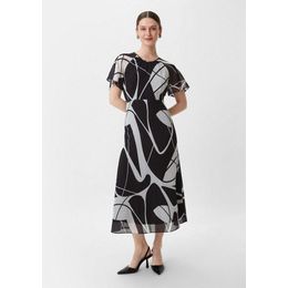 comma, Comma Maxikleid Maxi-Kleid aus Chiffon