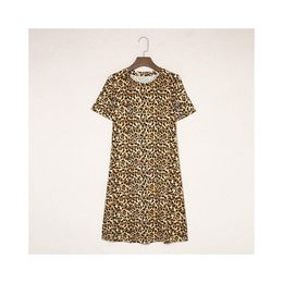 RUZU UG Dirndl Kleid mit Leopardenmuster