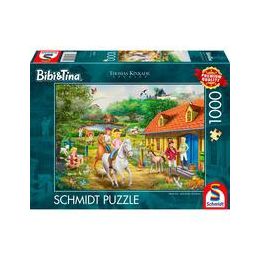 Schmidt Spiele Thomas Kinkade Studios: Bibi & Tina - Spaß auf dem Martinshof, Puzzle 1000 Teile Teile: 1000 Altersangabe: ab 12 Jahren